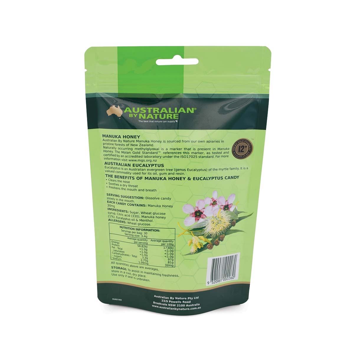 Manuka & Eucalyptus 30 Candy MGO 400