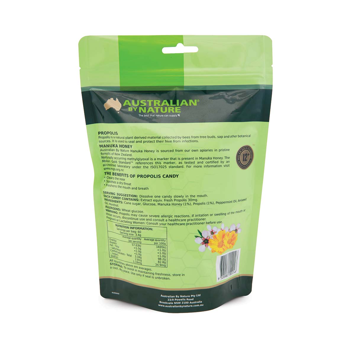 Propolis Candy 60 with Manuka Honey (MGO 400)